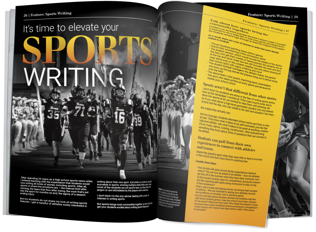 It s Time To Elevate Your Yearbook Sports Writing Walsworth Yearbooks it-s-time-to-elevate-your-yearbook-sports-writing-walsworth-yearbooks